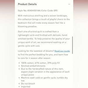 Anthropologie | Bedding | Anthropologie Theodora Posy Handcrafted Quilt ...